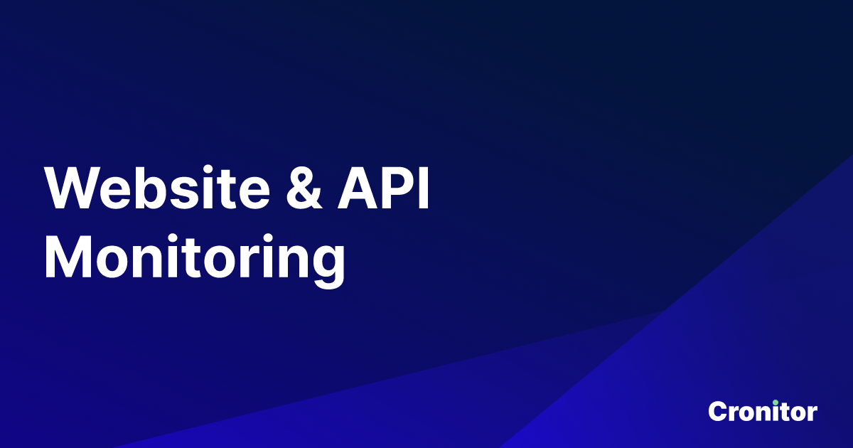 Website & API Monitoring